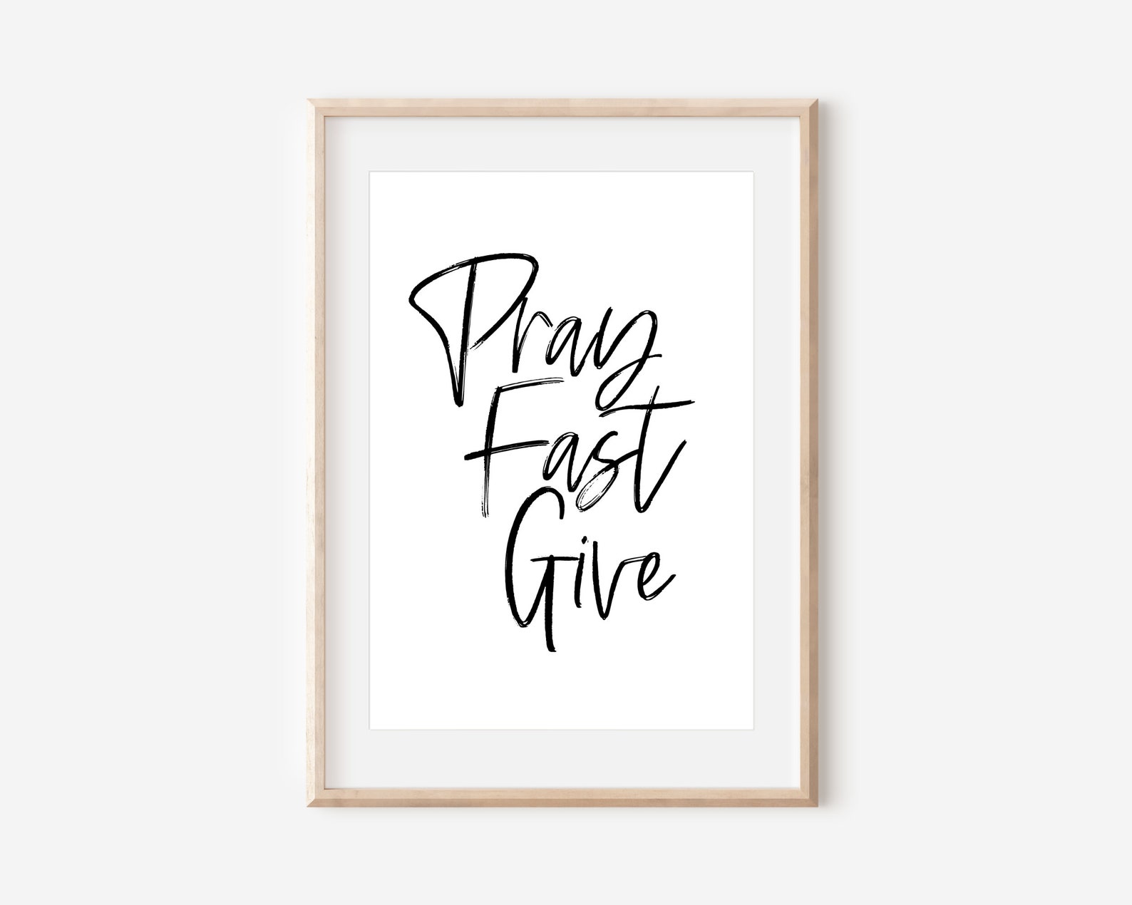 Pray Fast Give Lent Printable Lenten Pillars Lenten - Etsy