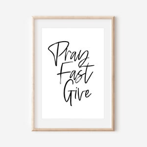 Pray Fast Give Lent Printable Lenten Pillars, Lenten Artwork, Catholic ...
