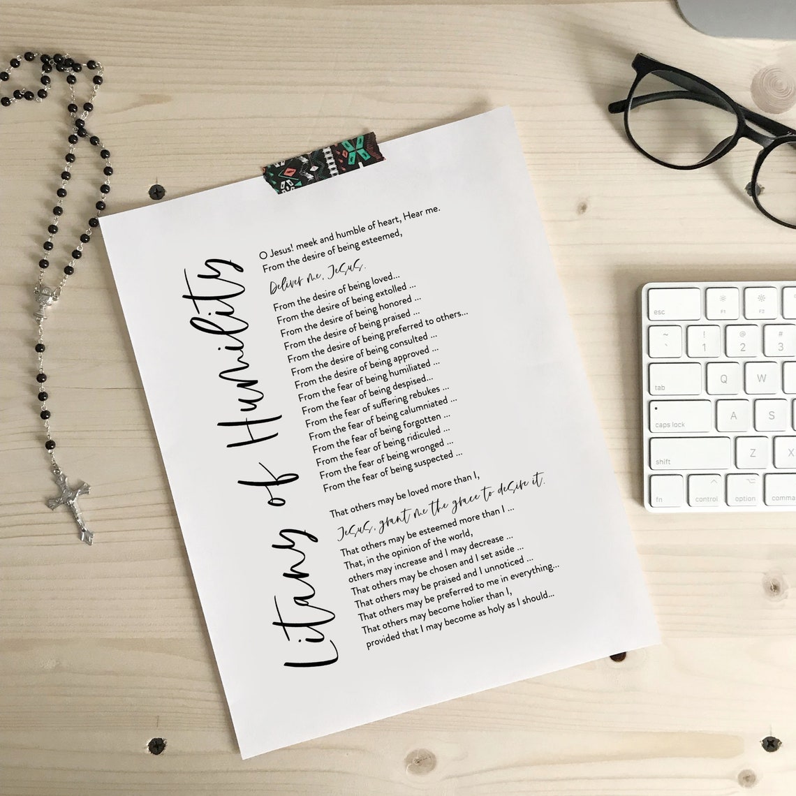 Litany of Humility Prayer Printable Humility Prayer Print - Etsy