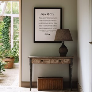 Pater Noster Printable -- the Lords Prayer Printable Art, Matthew 6:9 ...