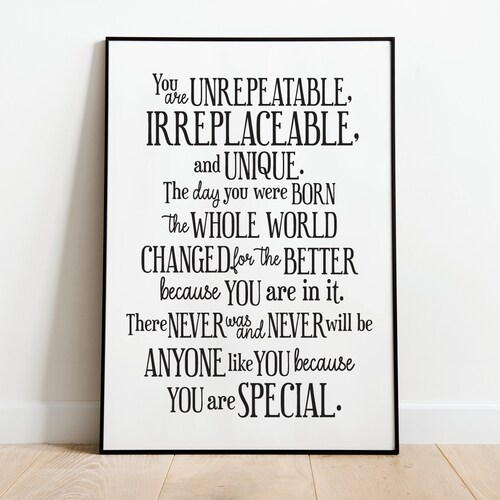 Positive Affirmation Print Printable Wall Art You Are - Etsy