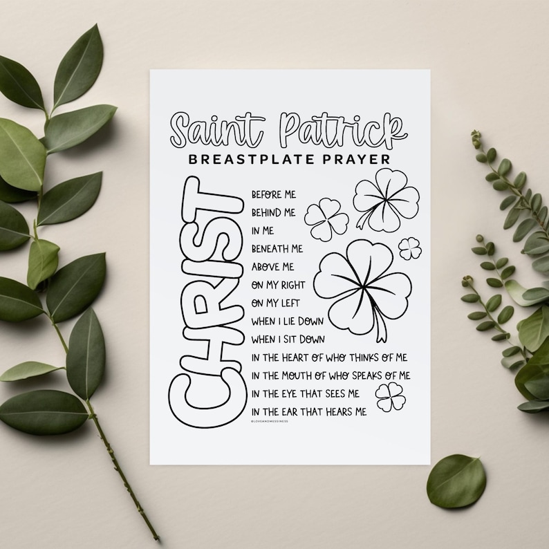 Catholic Coloring Page --st. Patrick's Breastplate, Catholic Kids ...