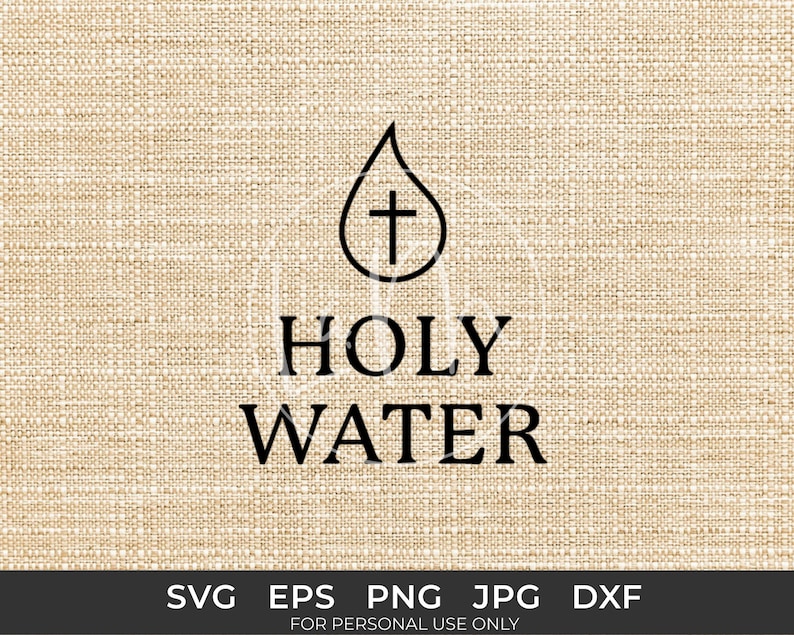 Holy Water SVG File SVG for Holy Water Bottle Catholic | Etsy