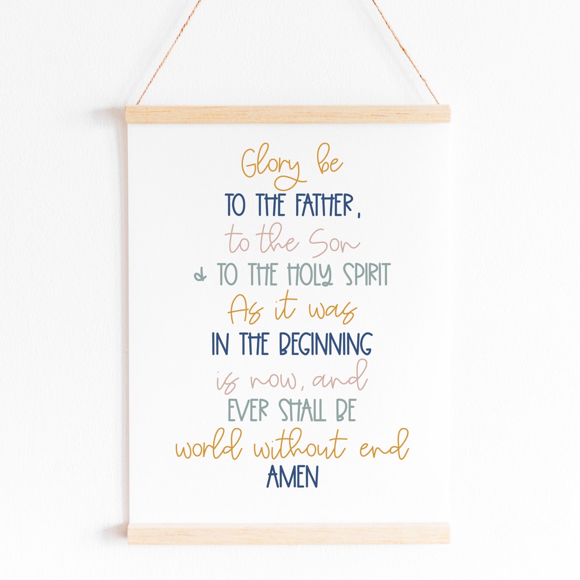 Glory Be Printable Wall Art for Kids -- the Glory Be Prayer, Catholic ...