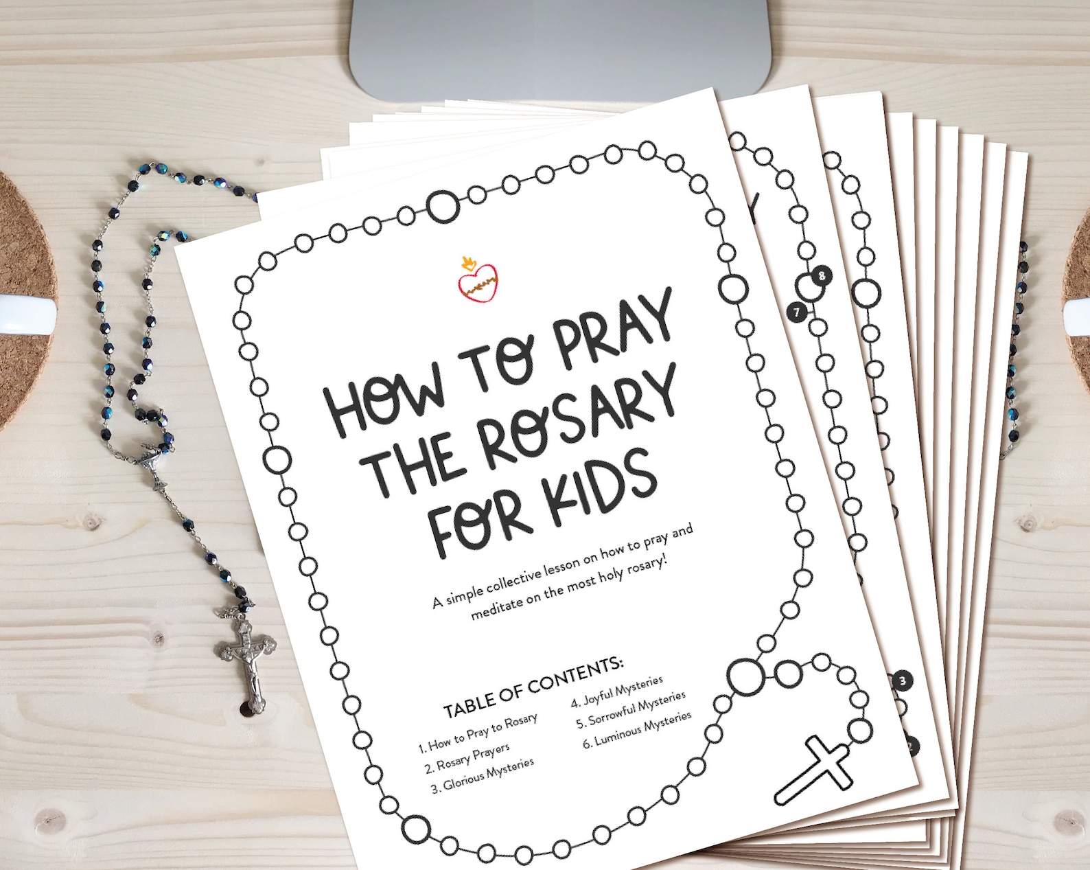 How to Pray the Rosary Catholic Kids Printable Prayer Packet - Etsy