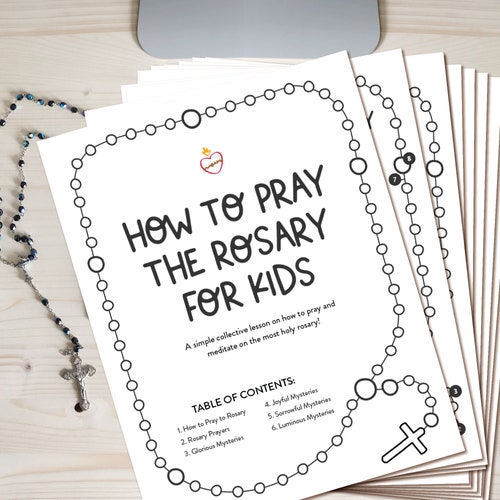 How to Pray the Rosary Catholic Kids Printable Prayer Packet - Etsy