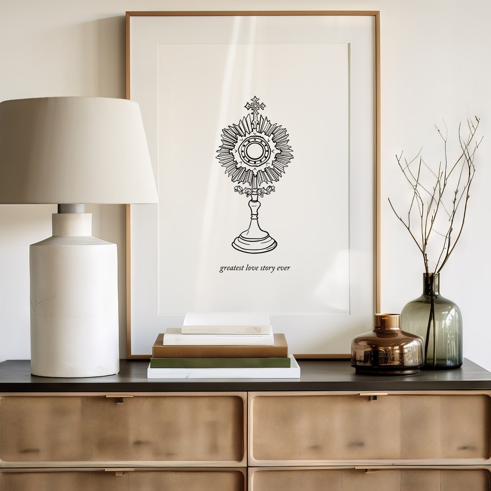 Eucharist Printable Wall Art - Monstrance Art, Blessed Sacrament Print ...