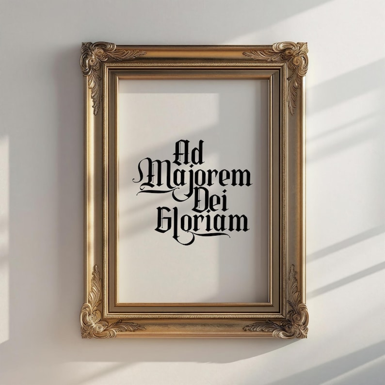 Ad Majorem Dei Gloriam Art Print - for the Greater Glory of God, AMDG ...