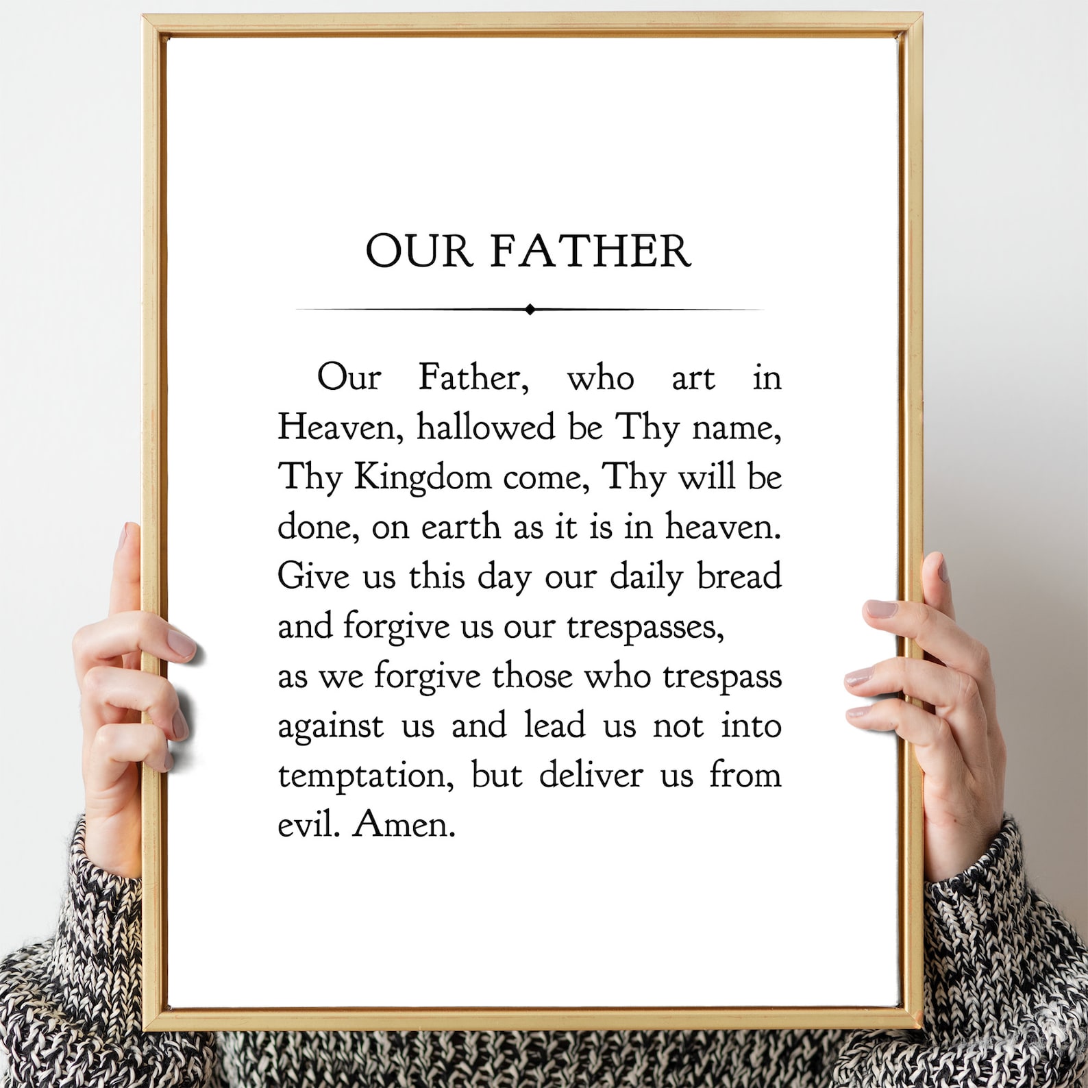Our Father Prayer Printable the Lords Prayer Art Print - Etsy Ireland