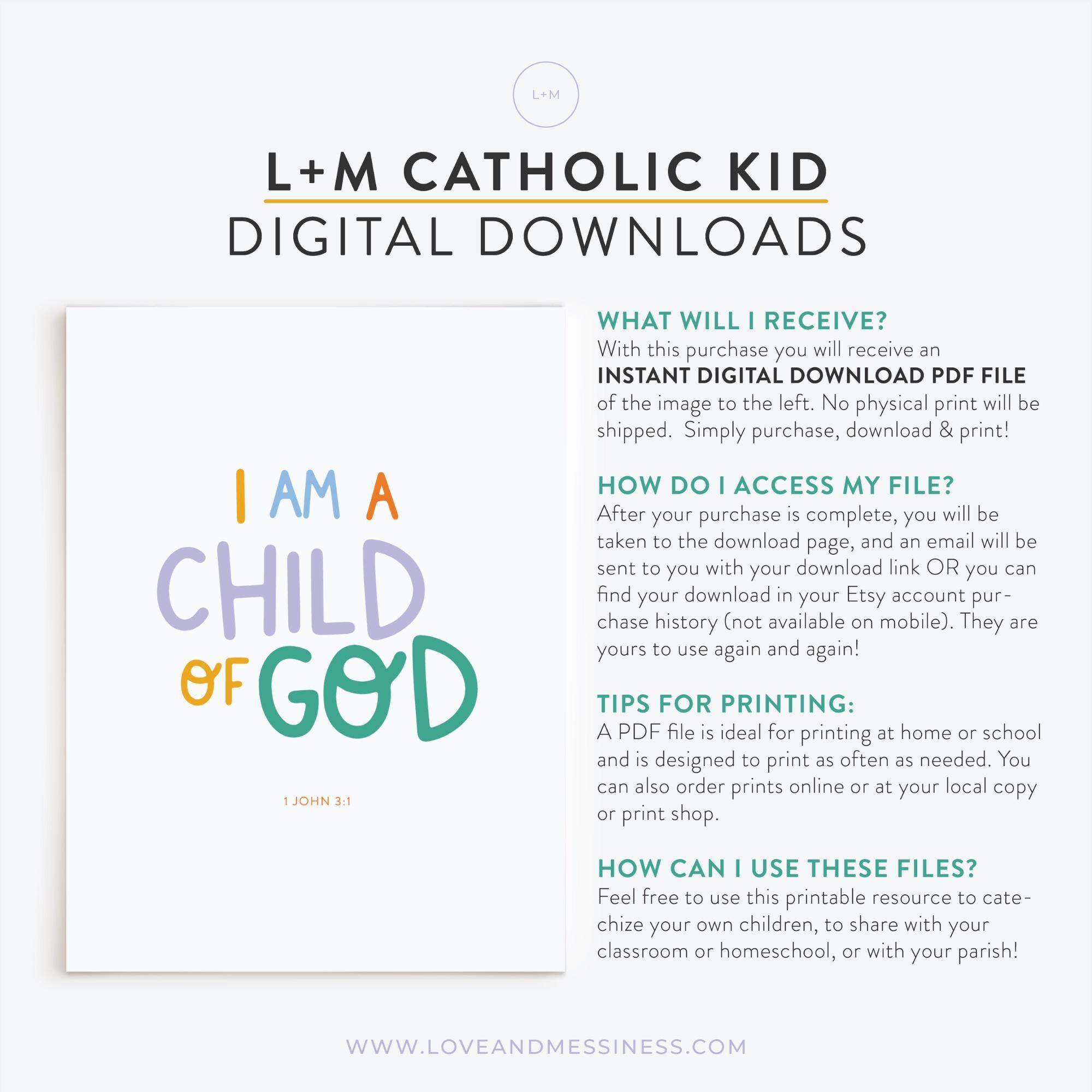 Kids Bible Verse BUNDLE -catholic Prints, Christian Education Printable ...