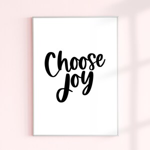 Choose Joy Printable Wall Art -- Inspirational Quote Print ...