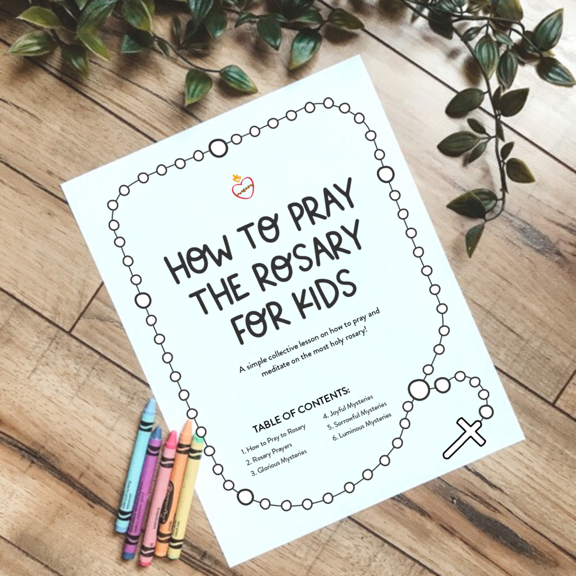 How to Pray the Rosary Catholic Kids Printable Prayer Packet - Etsy