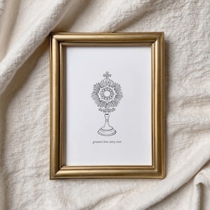 Eucharist Printable Wall Art - Monstrance Art, Blessed Sacrament Print ...