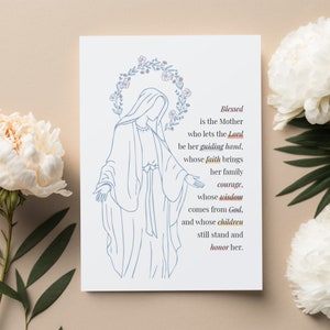 Printable Mothers Day Card - Printable Catholic Greeting Card, Catholic ...