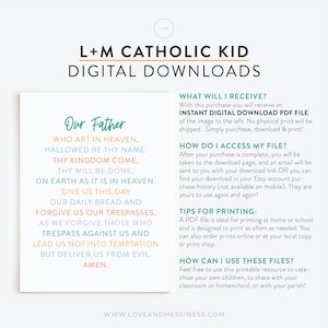 Our Father Prayer Printable for Kids the Lords Prayer for Kids ...