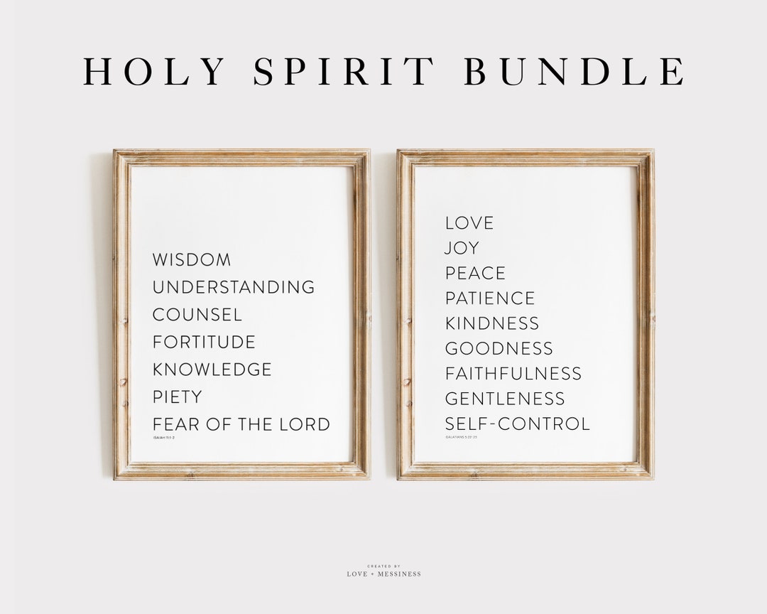 Catholic Holy Spirit Print BUNDLE - Gifts of the Spirit Print, Fruits ...