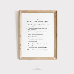 Catholic Print BUNDLE - 10 Commandments & the Beatitudes Prayer ...