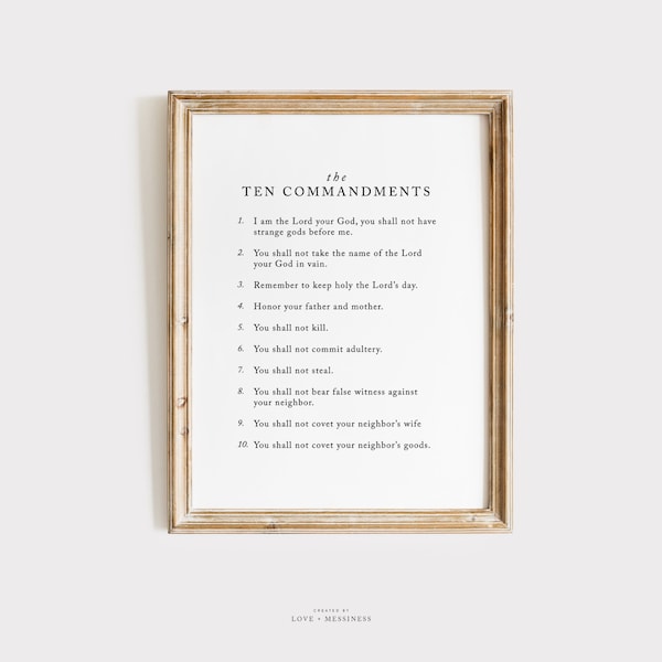 10 Commandments Wall Art - Etsy