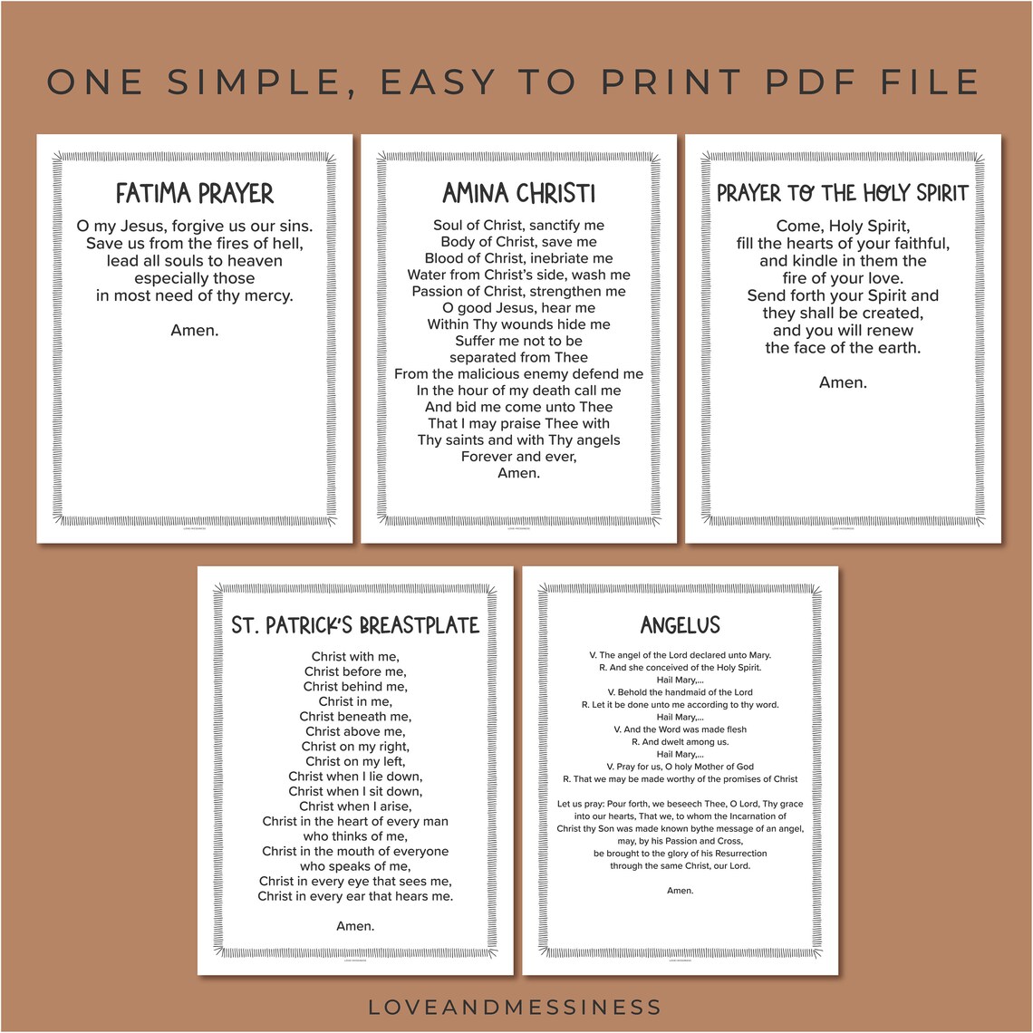 Prayers for Catholic Kids Printable Prayer Packet -- Beginner Catholic ...
