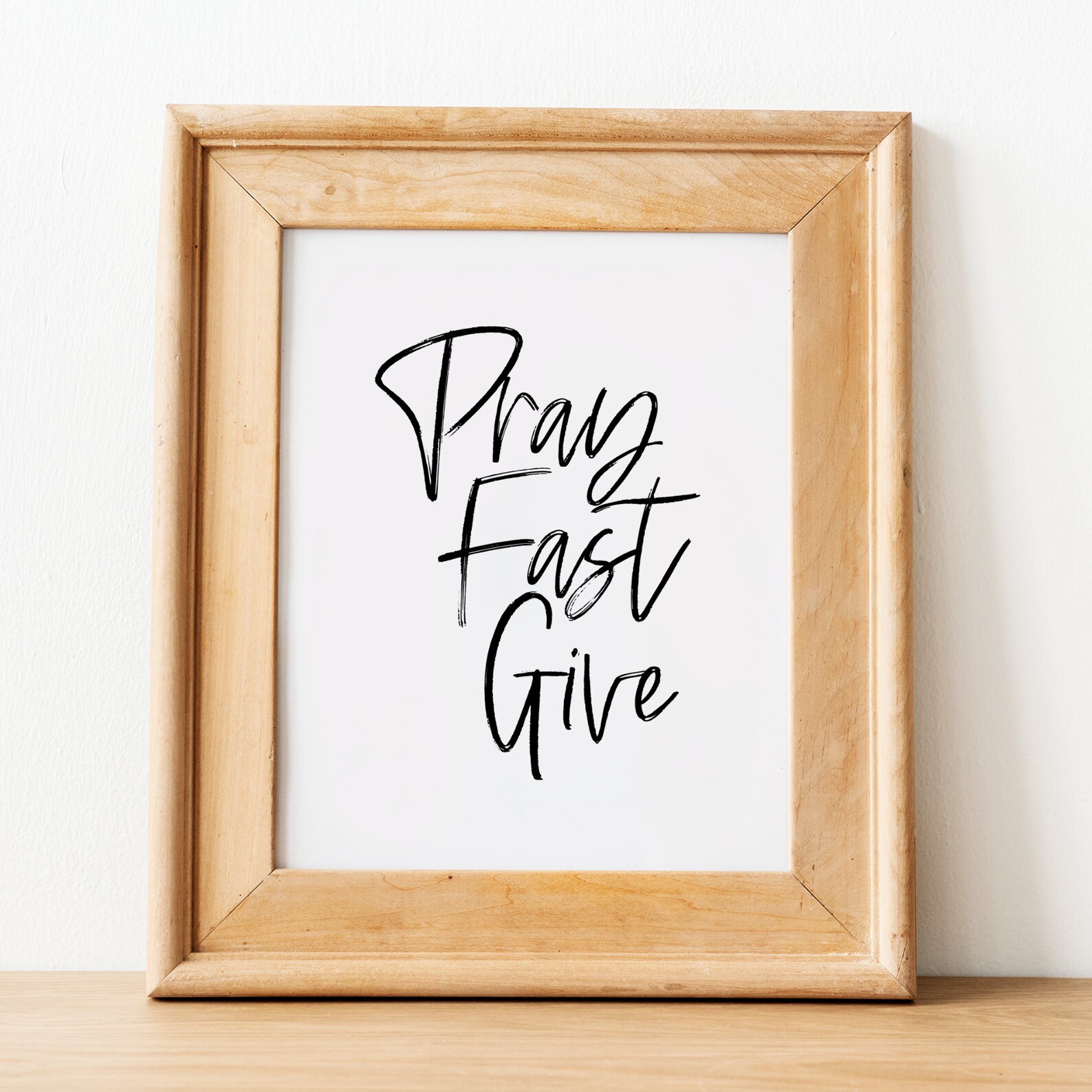 Pray Fast Give Lent Printable Lenten Pillars Lenten - Etsy