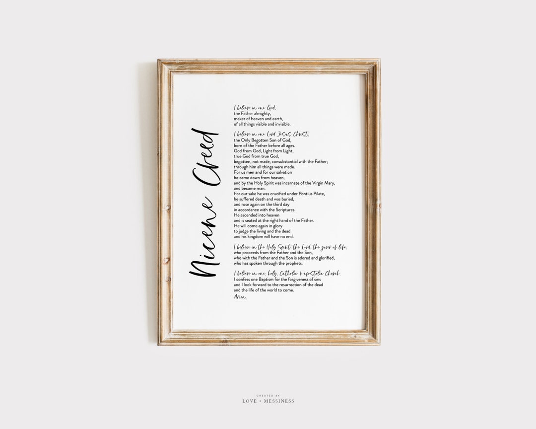 Nicene Creed Printable Wall Art -- Catholic Prayer, Catholic Wall Art ...