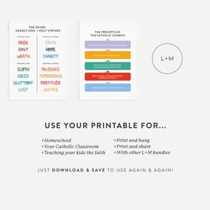 Catholic Kids Printable Faith Bundle Beginner Catholic Faith Basics for ...