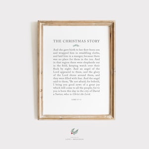 Christmas Scripture Printable Wall Art - Luke 2 Bible Quote Print ...