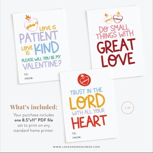 Catholic Kids Valentine Cards : Set of 6 Catholic Valentine Cards for ...