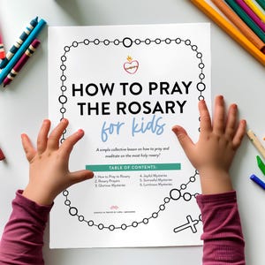 How to Pray the Rosary Catholic Kids Printable Prayer Packet - Beginner ...