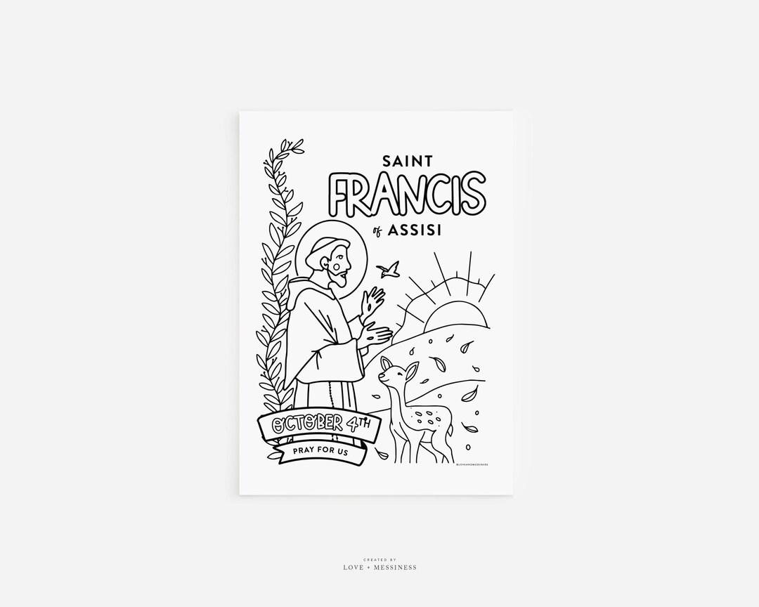 Catholic Coloring Page --saint Francis of Assisi, Catholic Kids ...