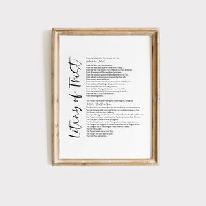 Catholic Litany BUNDLE - Litany of Trust & Litany of Humility Prayer ...