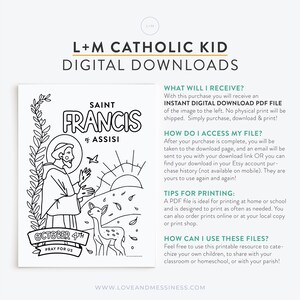 Catholic Coloring Page --saint Francis of Assisi, Catholic Kids ...