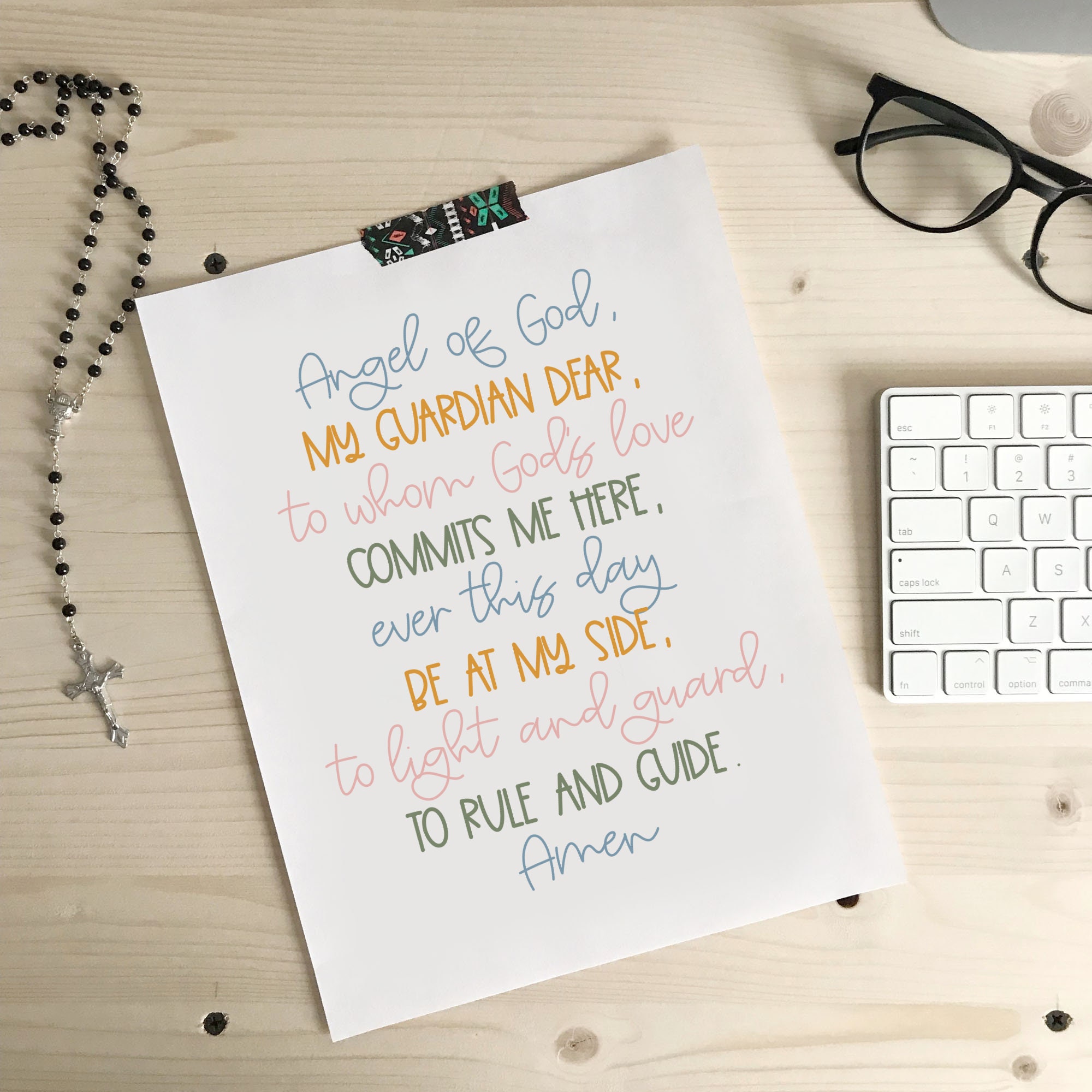 Angel of God Prayer Printable for Kids Catholic - Etsy