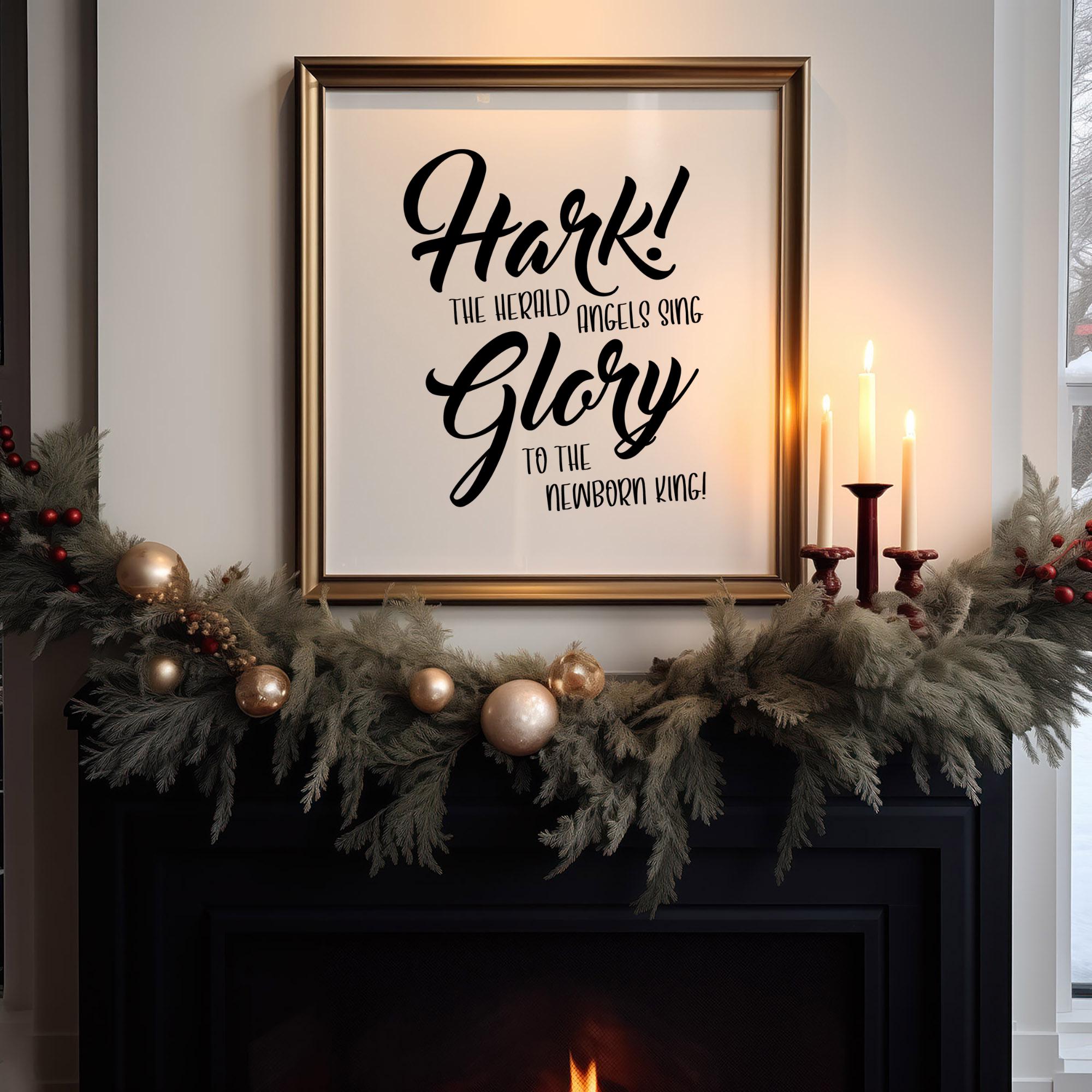 Christian Christmas Print - Hark the Herald Angels Sing, Christmas ...