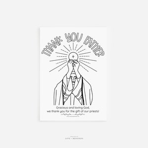 Catholic Priest Coloring Page - Etsy