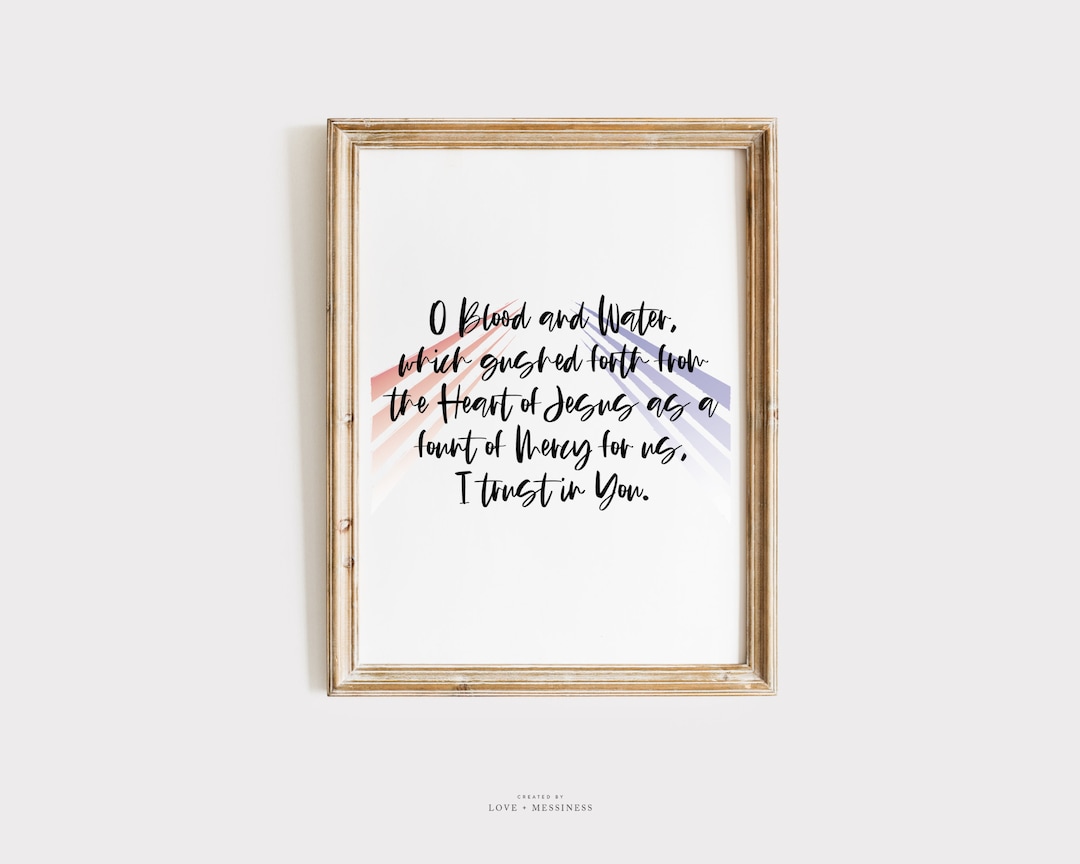 Divine Mercy Art Print - Divine Mercy Chaplet Prayer Print, Divine ...