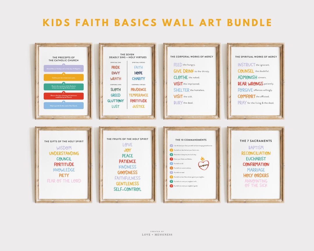 Catholic Faith Print BUNDLE - Catholic Poster Prints, Catholic Faith ...