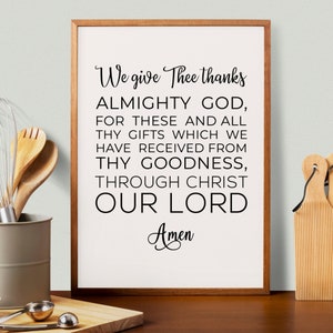 Grace After Meals Catholic Prayer Printable Catholic Home - Etsy