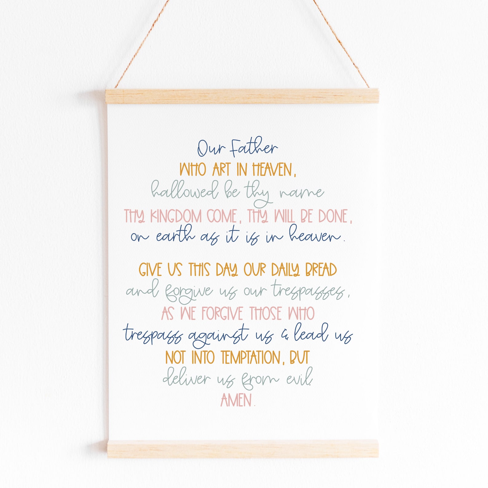 Our Father Prayer Printable for Kids the Our Father Prayer - Etsy