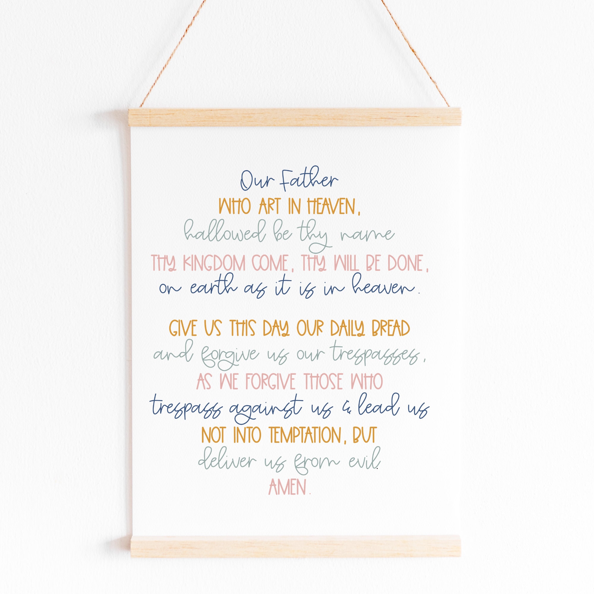 Our Father Prayer Printable for Kids the Our Father Prayer - Etsy