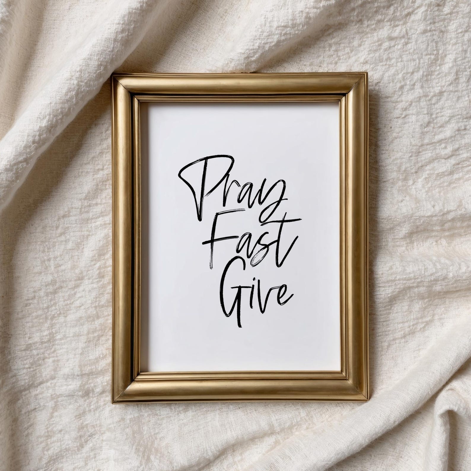 Lent Printable Art – Pray, Fast, Give, Catholic Decor (digital Download ...