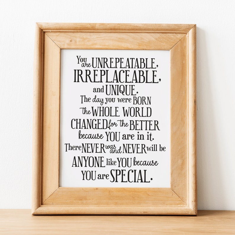 Positive Affirmation Print Printable Wall Art You Are - Etsy