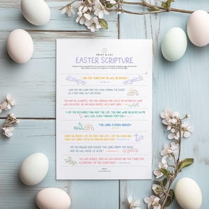 Easter Scripture Printable : Easter Bible Verses for Kids, Printable ...