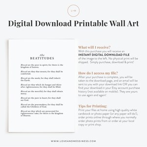 Catholic Print BUNDLE - 10 Commandments & the Beatitudes Prayer ...