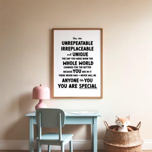 You Are Affirmation Print - Kids Affirmation Printable Wall Art, You ...