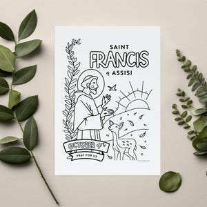 Catholic Coloring Page --saint Francis of Assisi, Catholic Kids ...