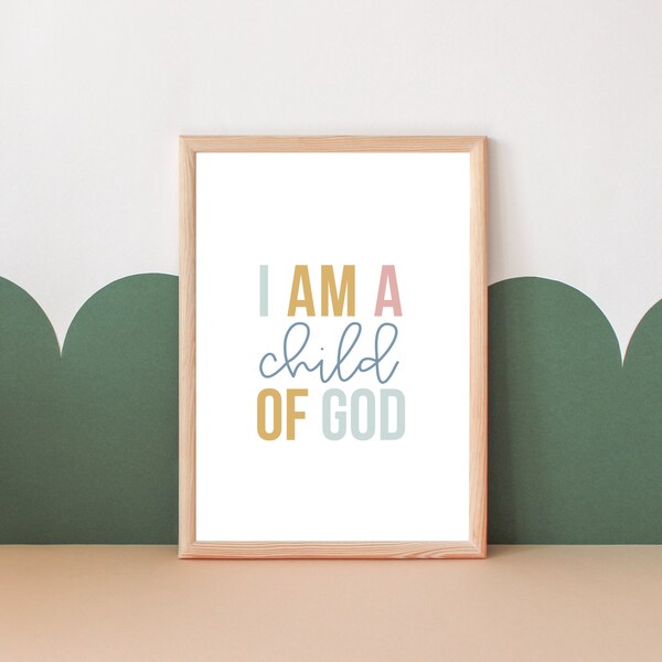 I Am a Child of God Printable - Etsy