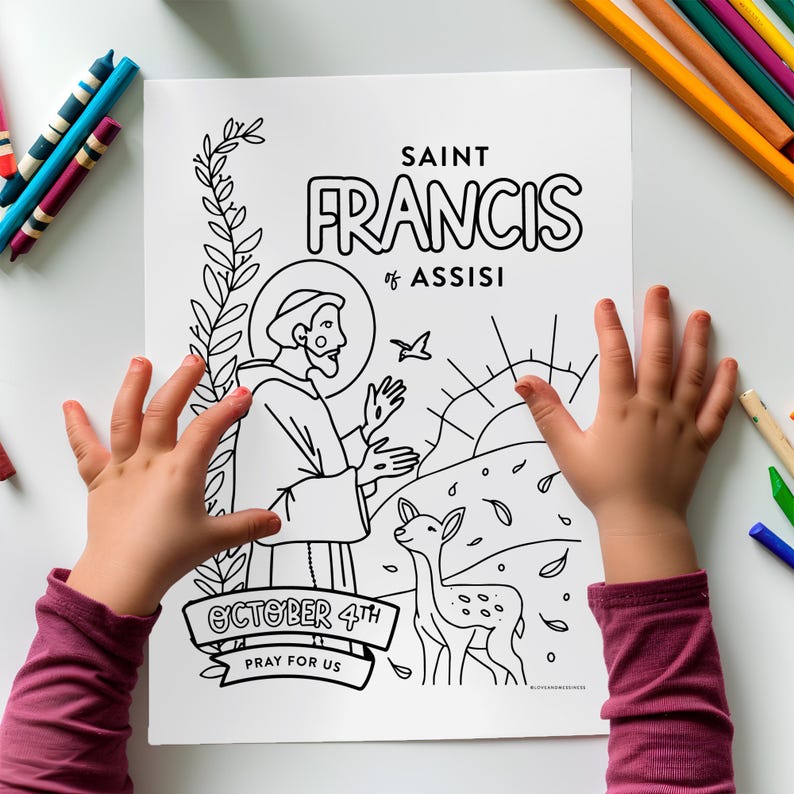 Catholic Coloring Page --saint Francis of Assisi, Catholic Kids ...