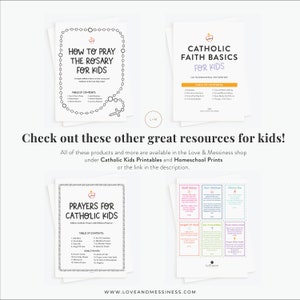 Children's Printable Prayer Card BUNDLE: Set of 12 Catholic Prayers ...
