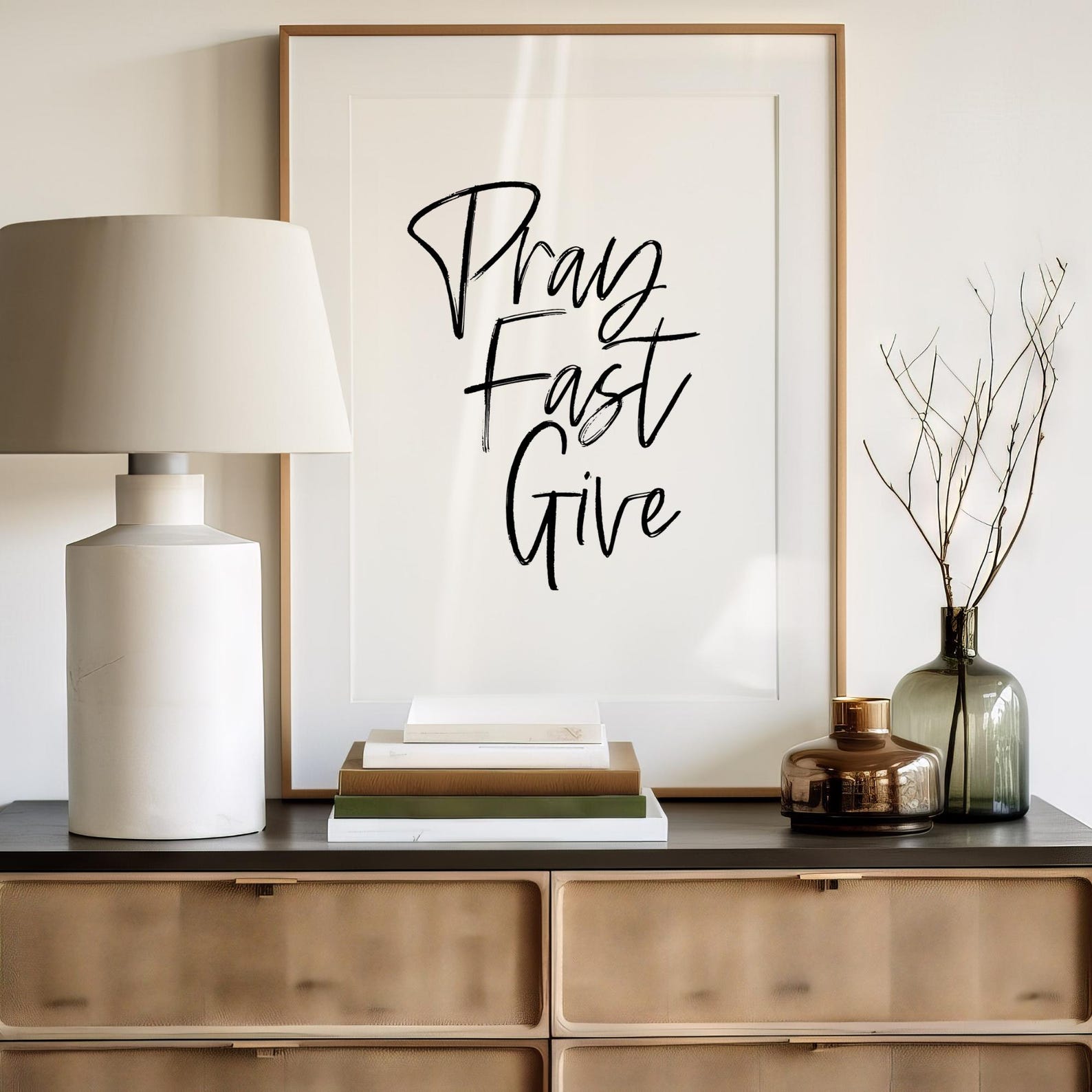 Lent Printable Art – Pray, Fast, Give, Catholic Decor (digital Download ...